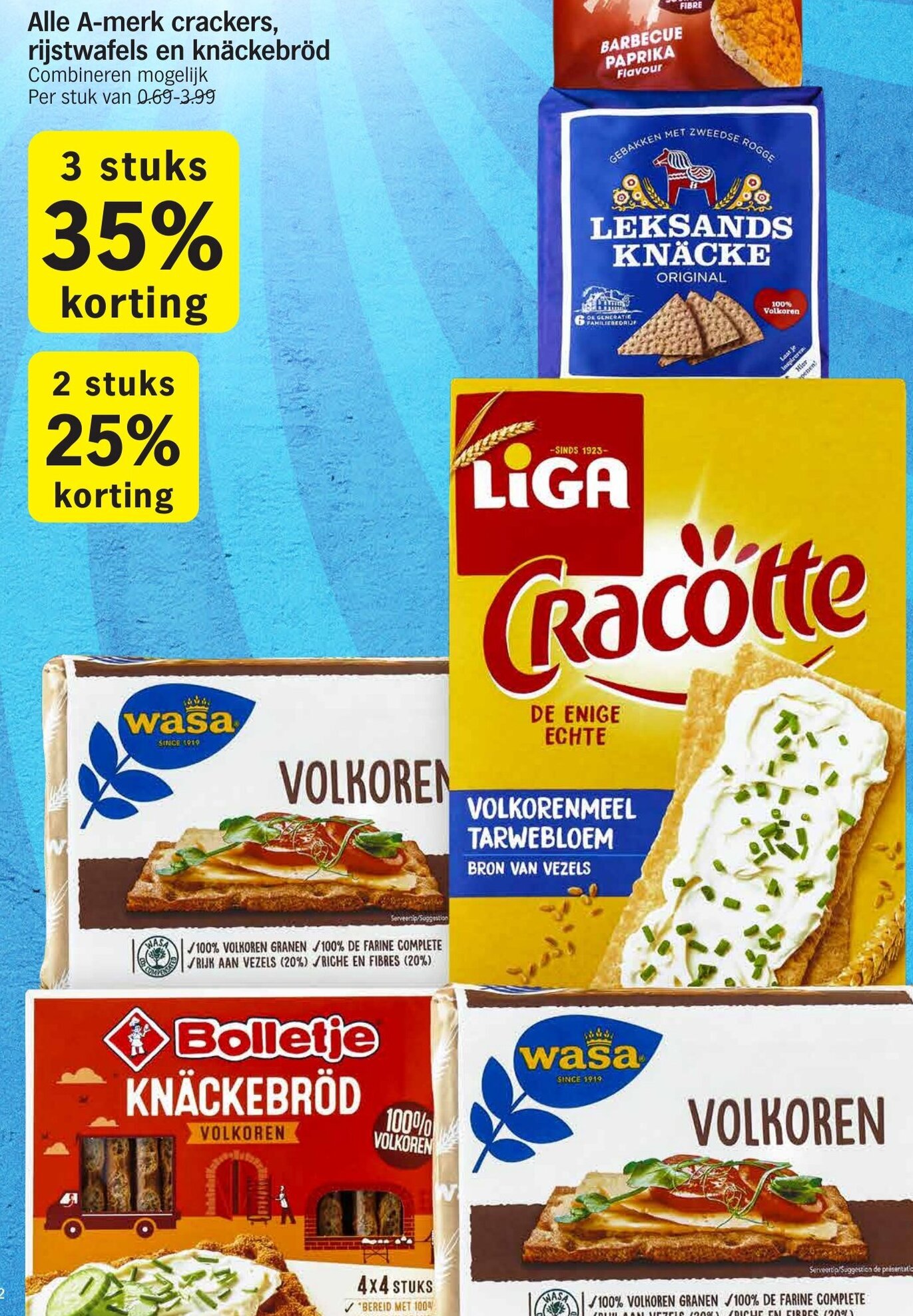 Alle A-merk crackers, rijstwafels en knackebrod aanbieding bij Albert Heijn