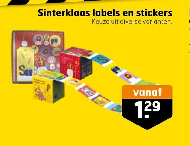 Sinterklaas labels en stickers aanbieding bij Trekpleister