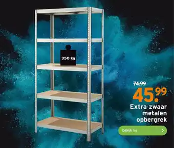Extra zwaar metalen opbergrek aanbieding bij GAMMA