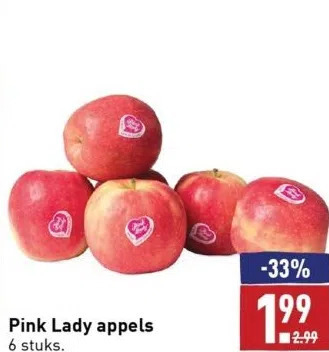 Pink lady appels aanbieding bij ALDI