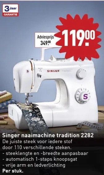 Singer naaimachine tradition 2282 de juiste steek voor iedere stof door ...