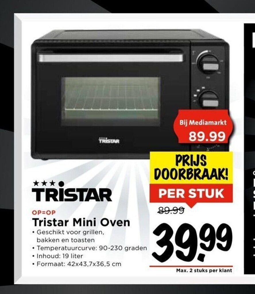 Tristar Mini Oven aanbieding bij Vomar Voordeelmarkt