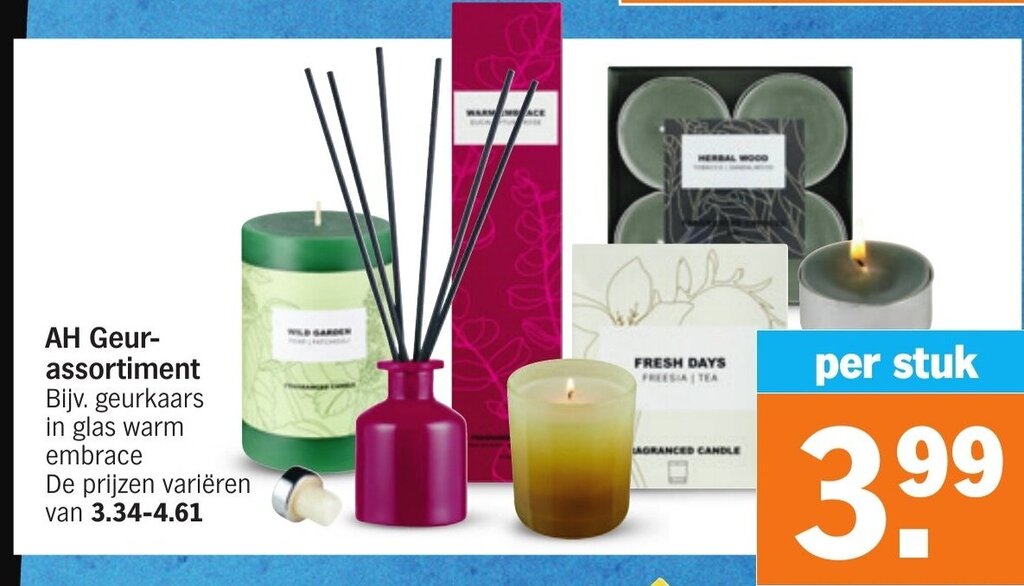 Geur assortiment aanbieding bij Albert Heijn