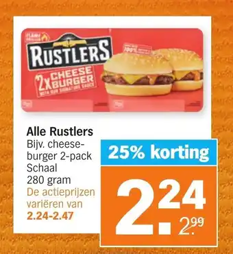 Alle Rustlers 2-pack schaal 280 gram aanbieding bij Albert Heijn