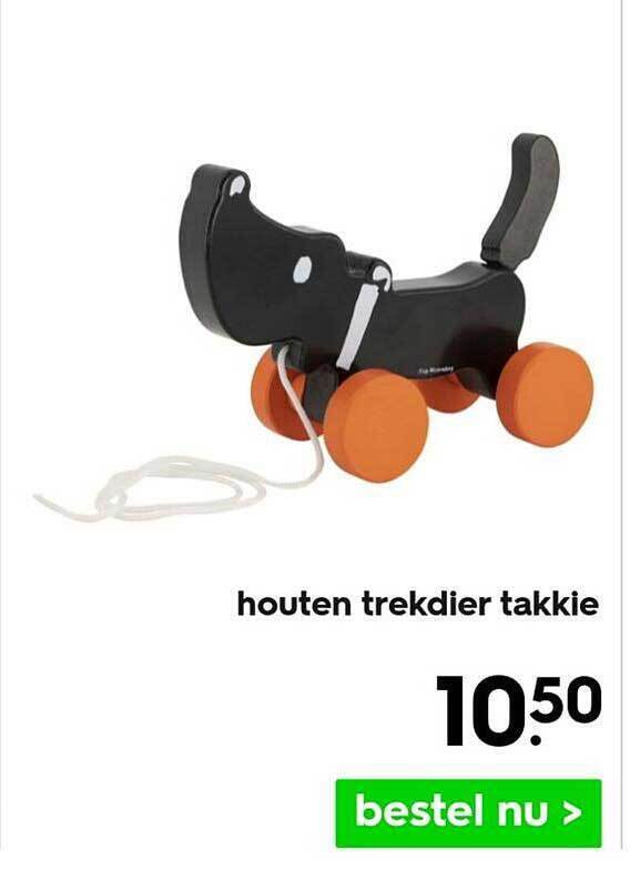 Houten trekdier takkie aanbieding bij HEMA