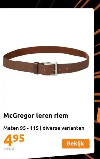 McGregor leren riem maten 95-115 aanbieding bij Action