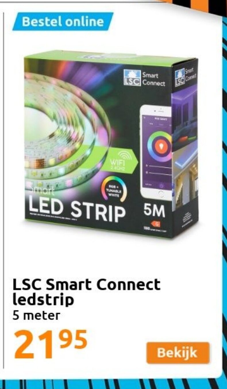 LSC Smart Connect ledstrip 5 meter aanbieding bij Action