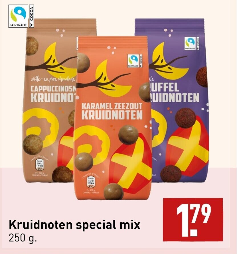Kruidnoten special mix 250 g. aanbieding bij ALDI