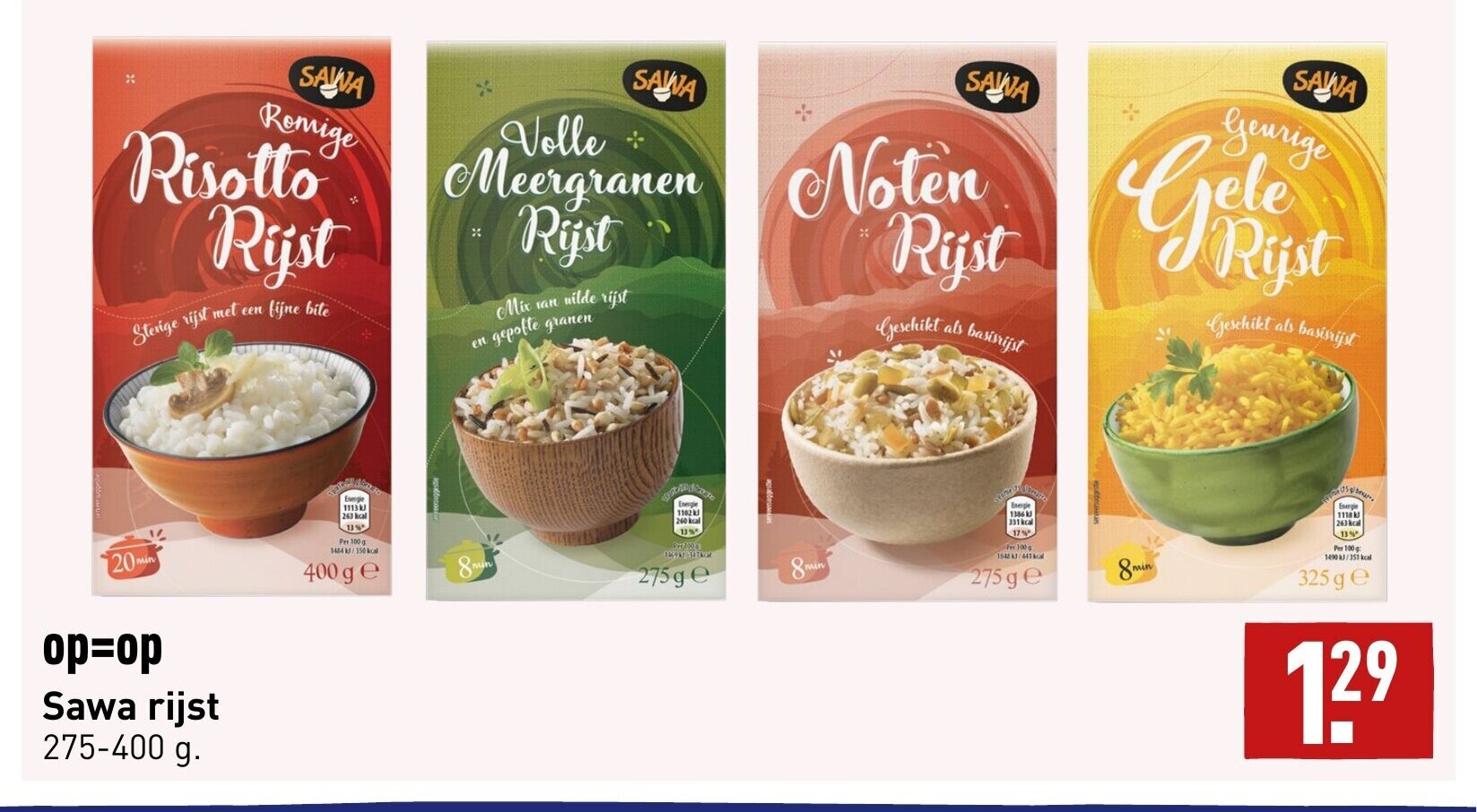 Sawa rijst 275-400 g. aanbieding bij ALDI