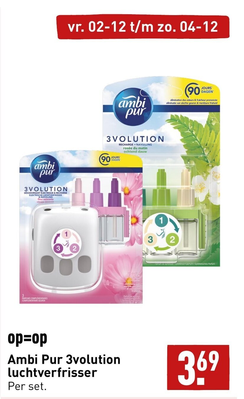 Ambi Pur 3volution luchtverfrisser per set aanbieding bij ALDI