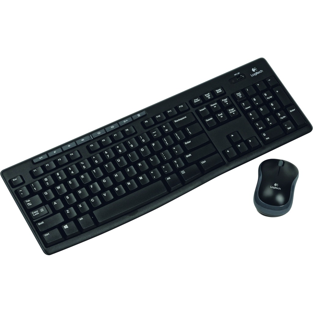 Logitech mk270 draadloos toetsenbord en muis qwerty toetsenbord zwart aanbieding bij Expert