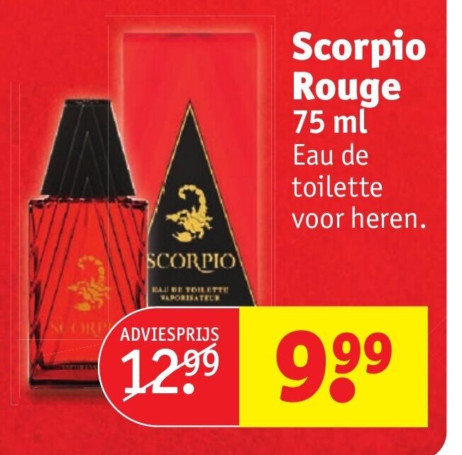 Scorpio Rouge 75 ml aanbieding bij Kruidvat
