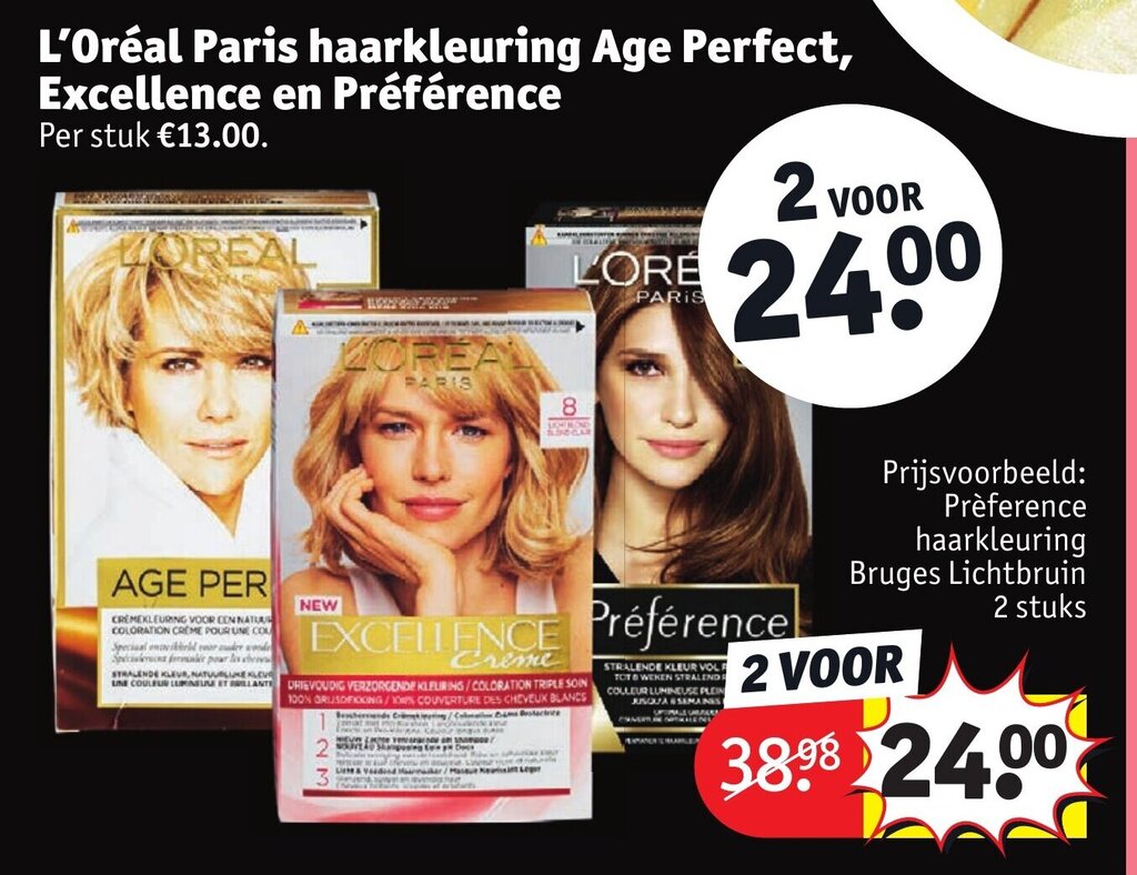L'Oreal Paris haarkleuring Age Perfect Excellence en Preference ...