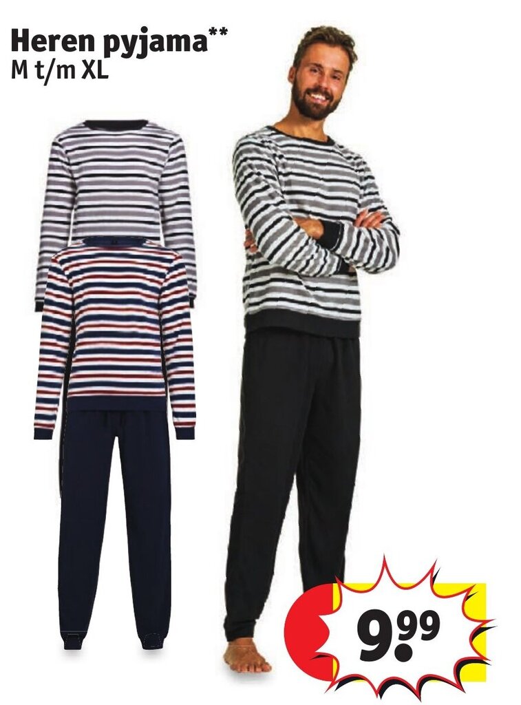 Heren pyjama** M t/m XL aanbieding bij Kruidvat