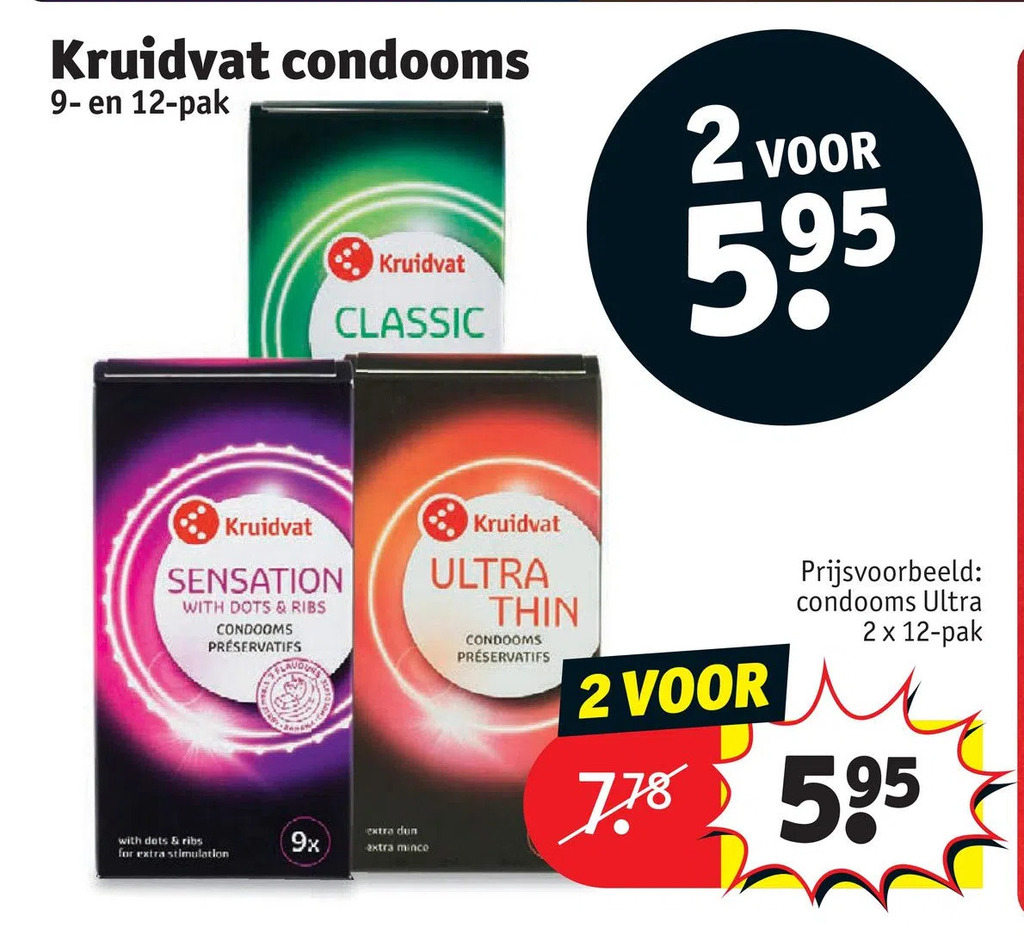 Kruidvat condooms aanbieding bij Kruidvat