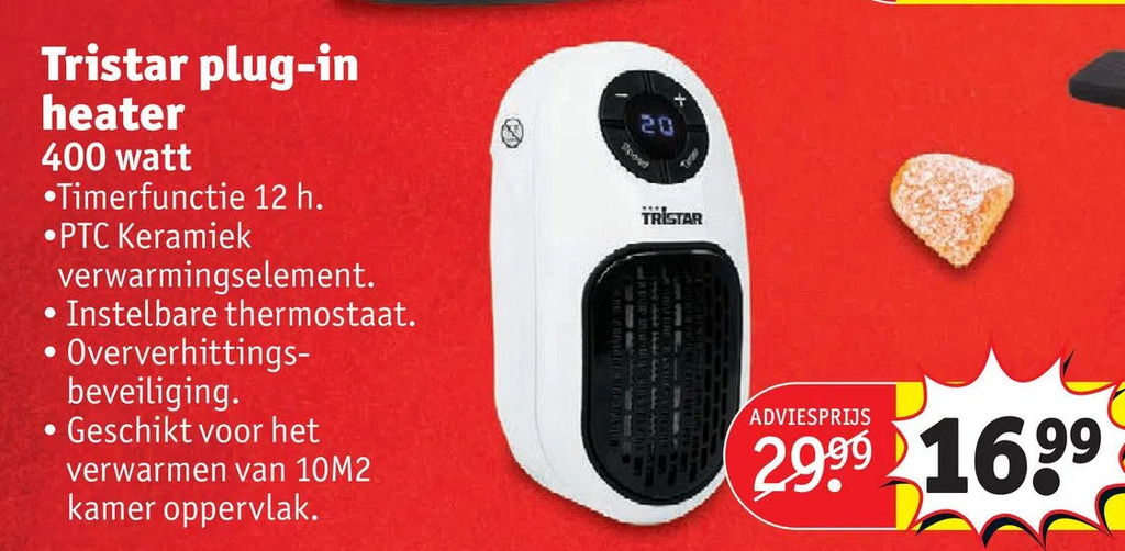 Tristar plug-in heater aanbieding bij Kruidvat