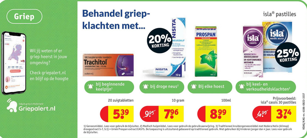 Griep aanbieding bij Kruidvat
