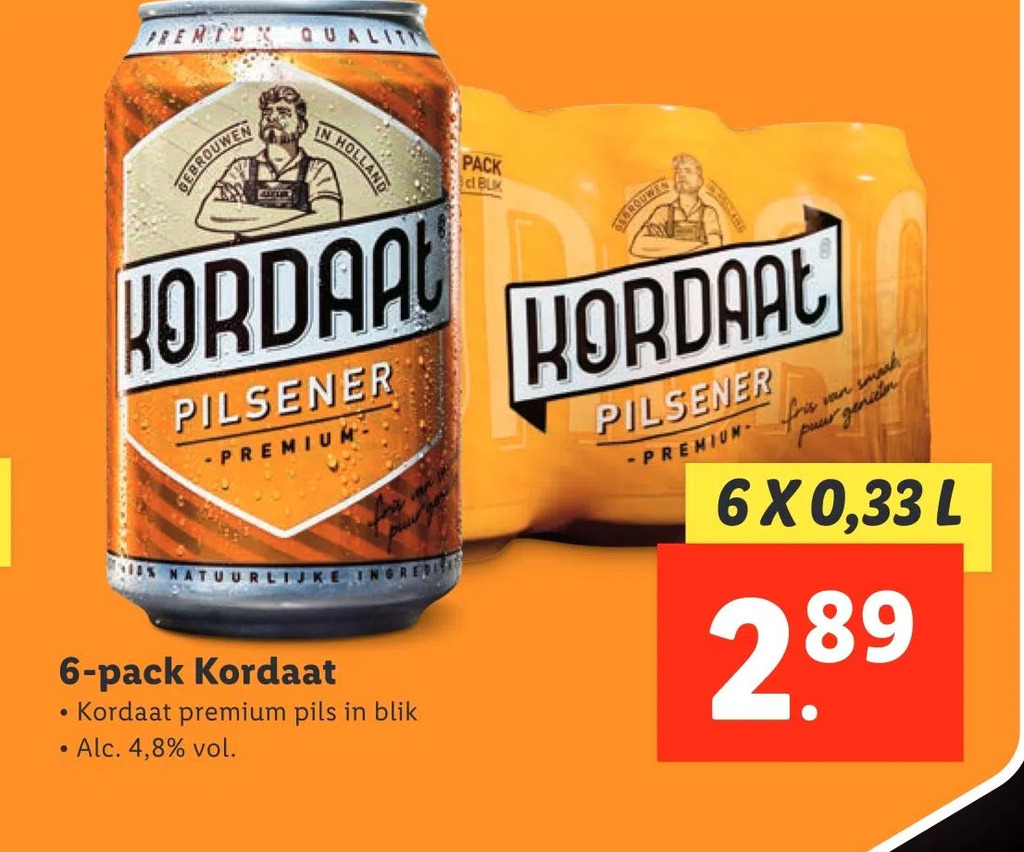6-pack kordaat aanbieding bij Lidl