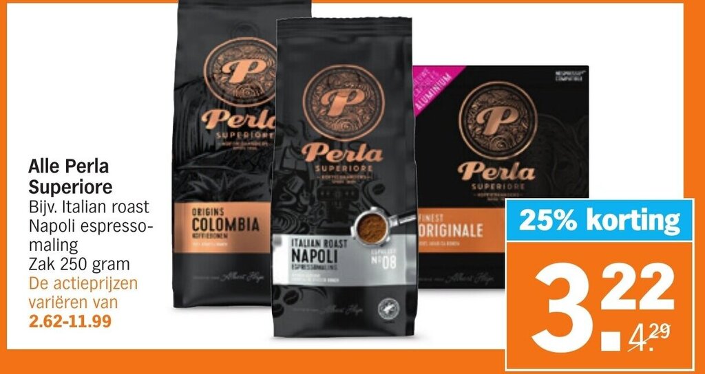 Alle Perla Superiore aanbieding bij Albert Heijn