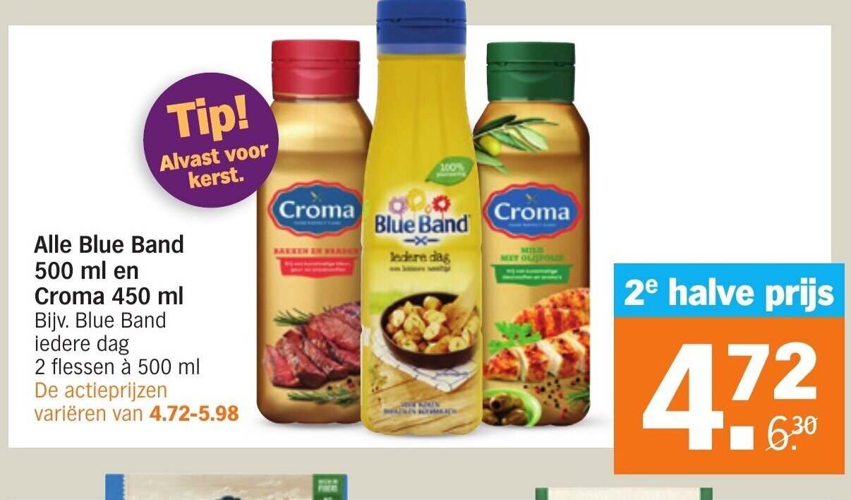 Alle Blue Band 500 ml en Croma 450 ml aanbieding bij Albert Heijn