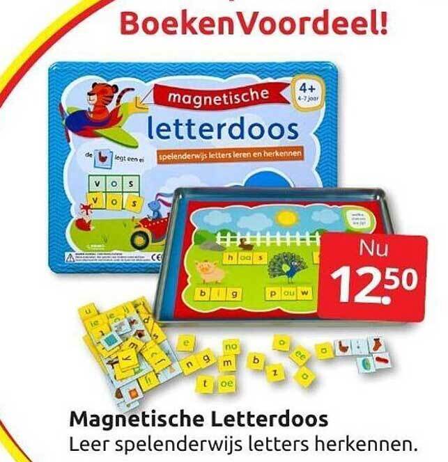 Magnetische letterdoos aanbieding bij Boekenvoordeel