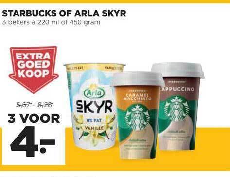 Starbucks of arla skyr aanbieding bij Jumbo