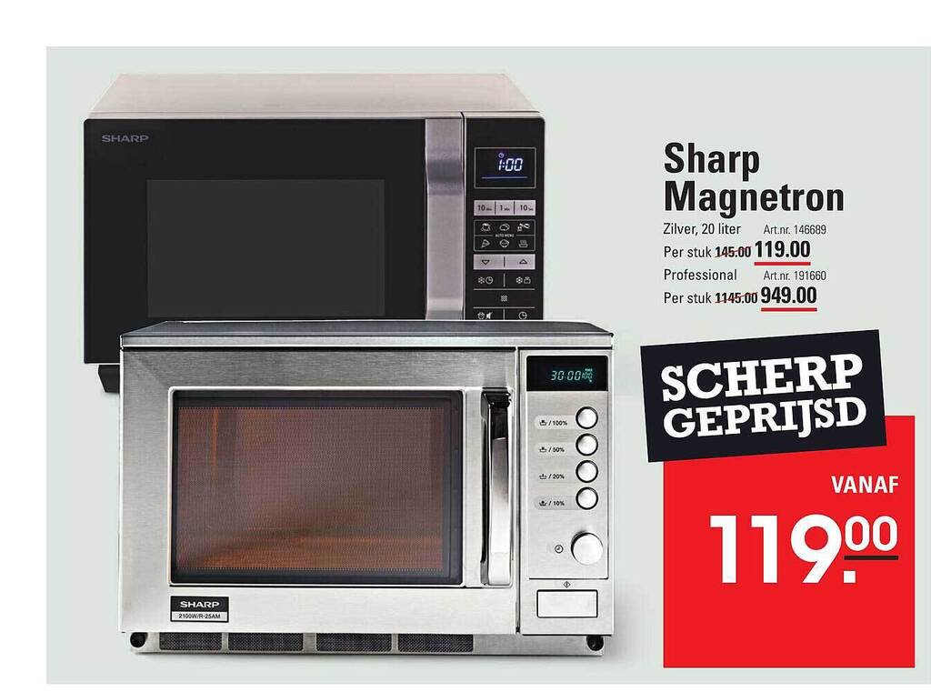 Sharp magnetron aanbieding bij Sligro