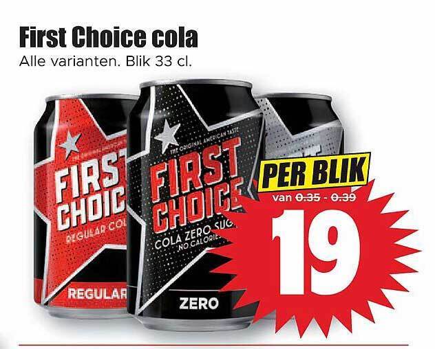 First choice cola aanbieding bij Dirk