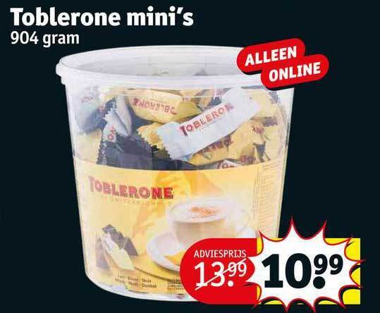 Toblerone mini's aanbieding bij Kruidvat