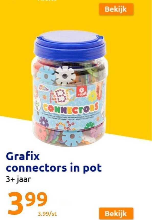 Grafix connectors in pot aanbieding bij Action