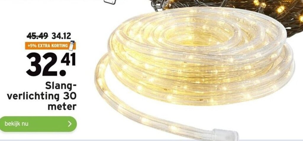 Slang verlichting 30 meter aanbieding bij GAMMA