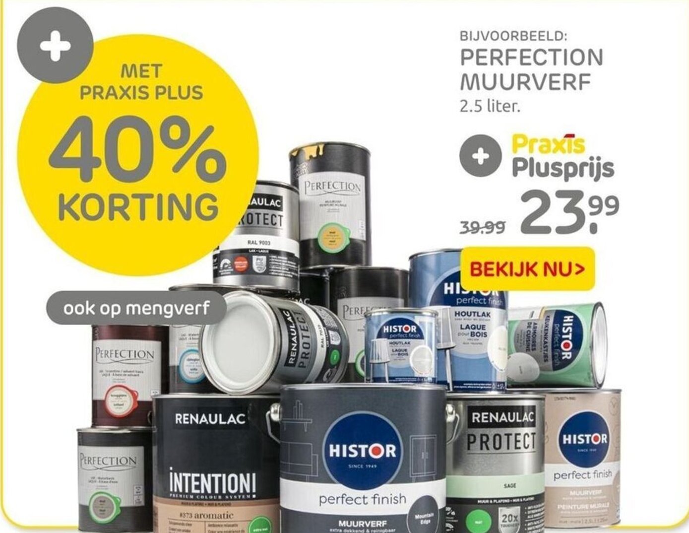 Perfection muurverf 2.5 liter aanbieding bij Praxis