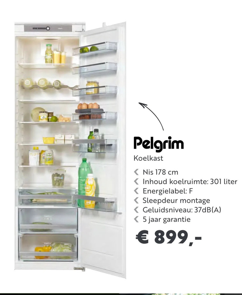 Pelgrim koelkast aanbieding bij Superkeukens