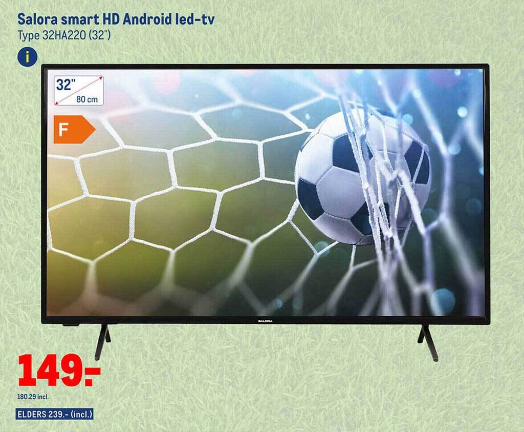 Salora smart hd android led-tv aanbieding bij Makro