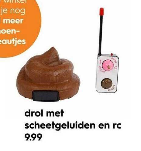 Drol met scheetgeluiden en ro aanbieding bij Blokker