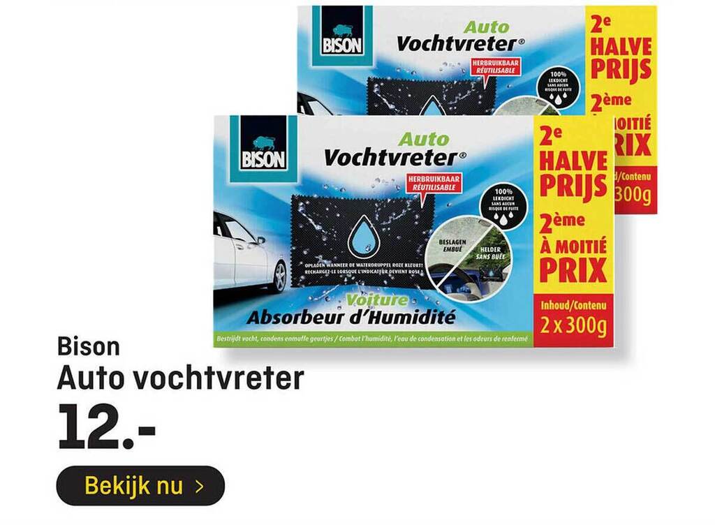 Bison auto vochtvreter aanbieding bij Hubo