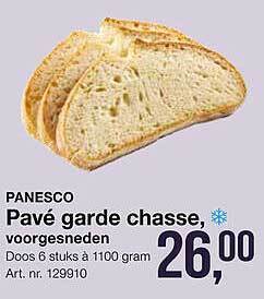 Panesco pavé garde chasse, voorgesneden aanbieding bij Bidfood