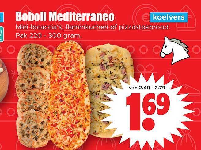 Boboli mediterraneo mini focaccia's flammkuchen of pizzastokbrood ...
