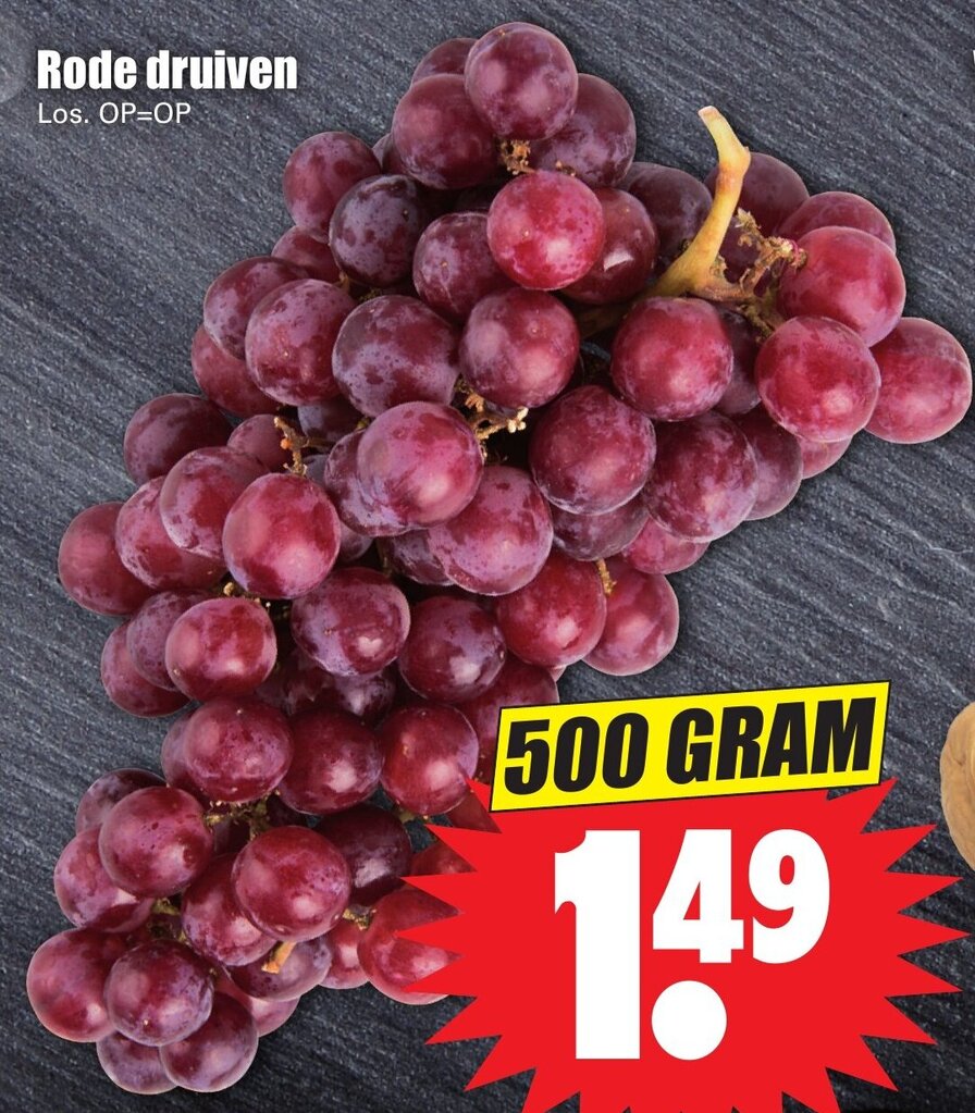 Rode Druiven 500g aanbieding bij Dirk