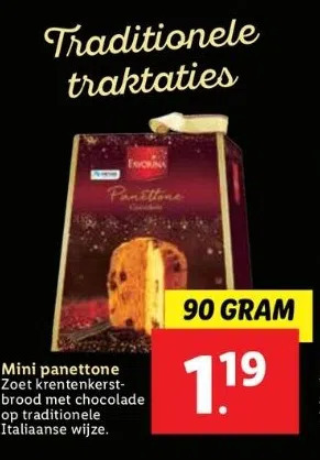 Mini panettone aanbieding bij Lidl