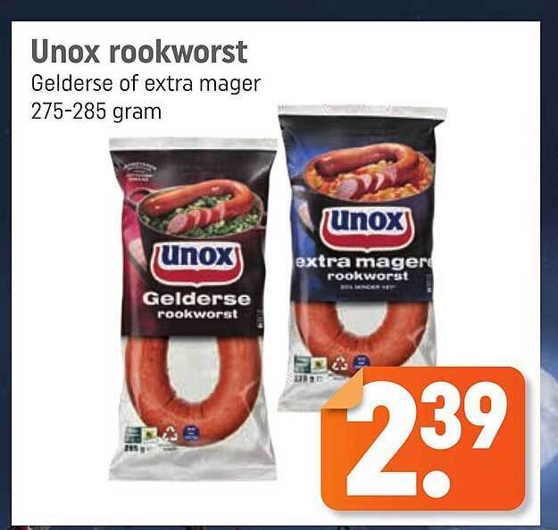 Unox rookworst aanbieding bij Lekker Makkelijk