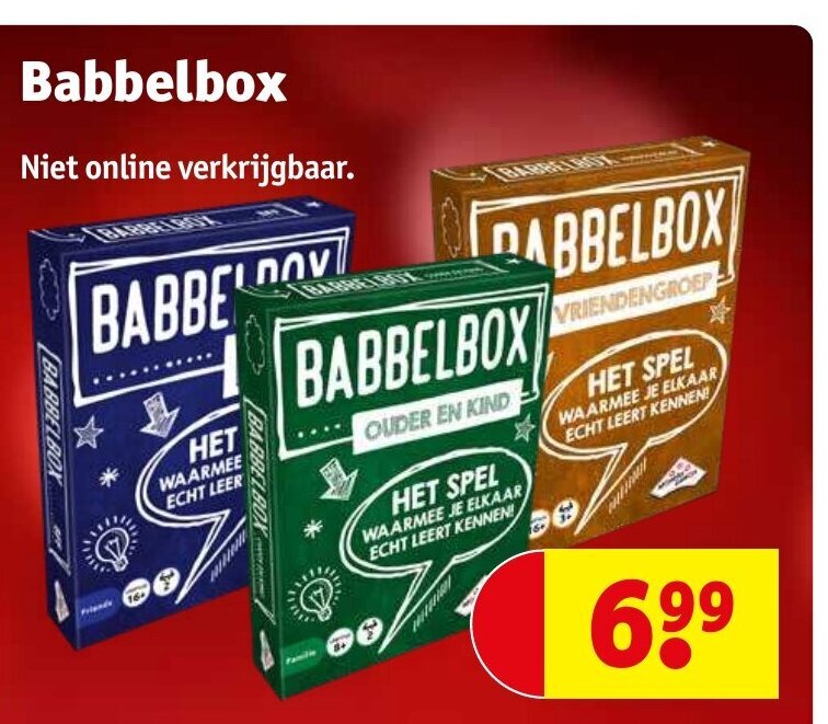 Babbelbox aanbieding bij Kruidvat