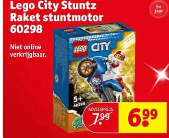 Lego City Stuntz Raket stuntmotor 60298 aanbieding bij Kruidvat