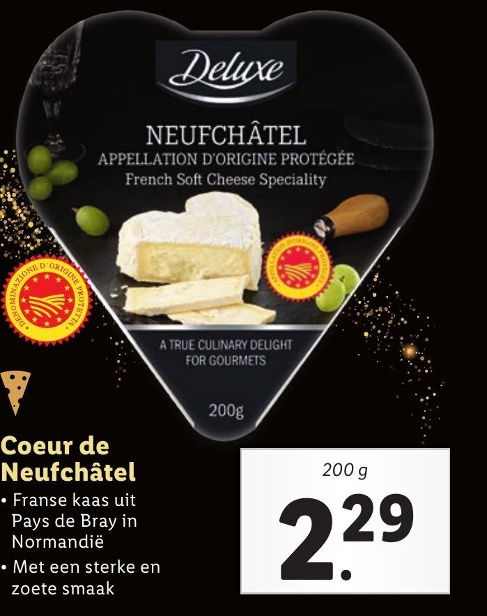Coeur de neufchatel 200g aanbieding bij Lidl