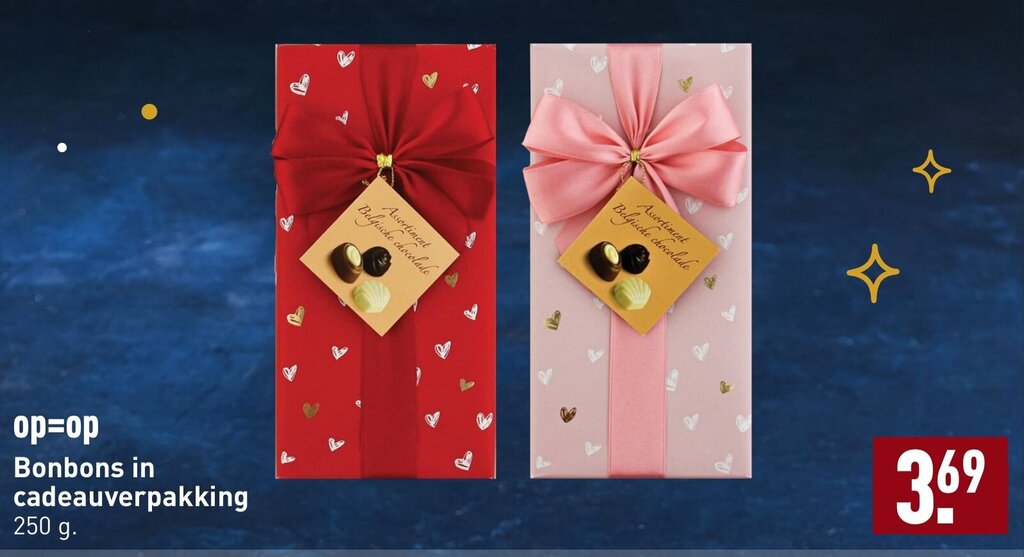 Bonbons in cadeauverpakking 250g aanbieding bij ALDI