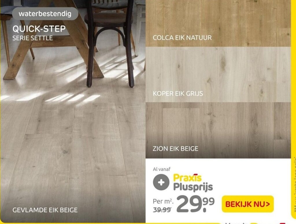 Quick-step serie settle aanbieding bij Praxis