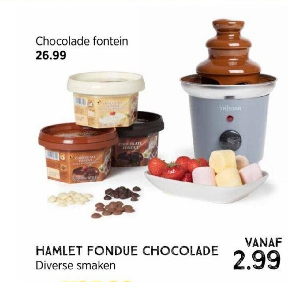 Hamlet fondue chocolate aanbieding bij Xenos