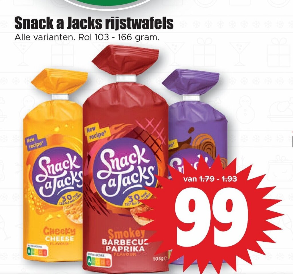 Snack a Jacks rijstwafels aanbieding bij Dirk