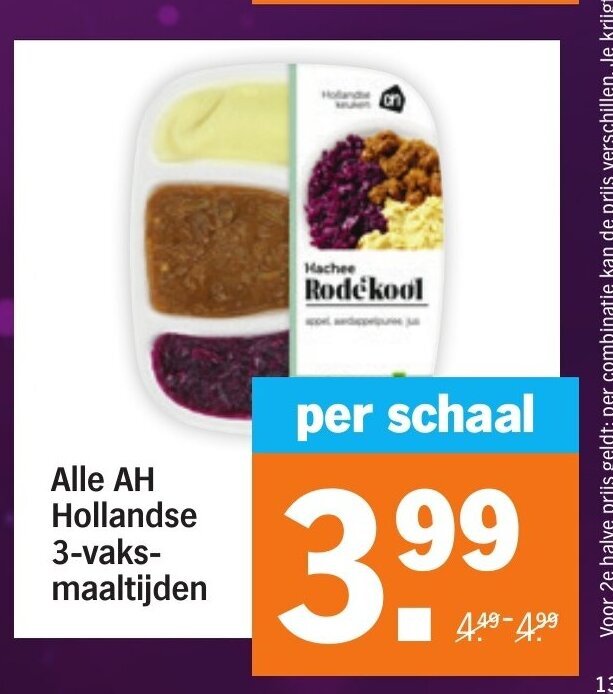 Alle AH Hollandse 2-vaks-maaltijden aanbieding bij Albert Heijn