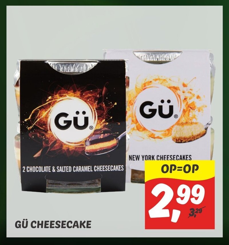 Gu cheesecake aanbieding bij Dekamarkt